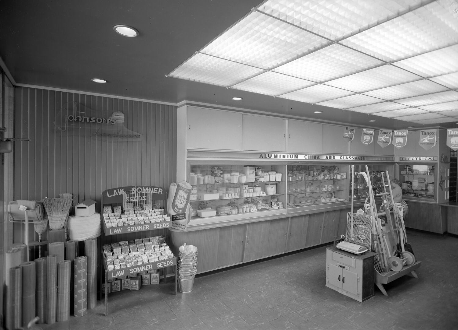 Negative - Johnson's Hardware, Store Interior, Melbourne, Victoria, 1955