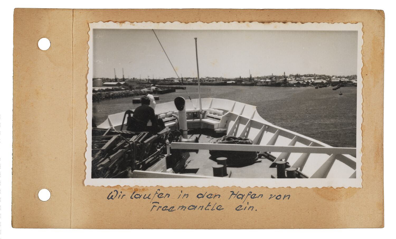 Photograph - Album Page 21, Port of Fremantle, Onboard MS Skaubryn ...