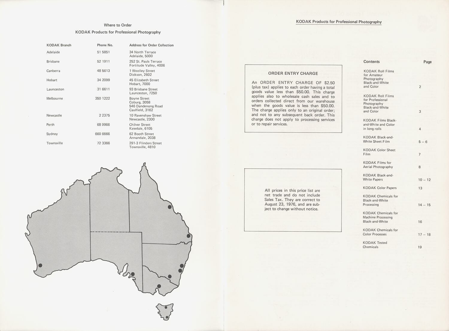 Price List - Kodak Australasia Pty Ltd, 'Kodak Products for ...