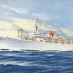 Postcard - MV Fairsea, Genoa, 1957