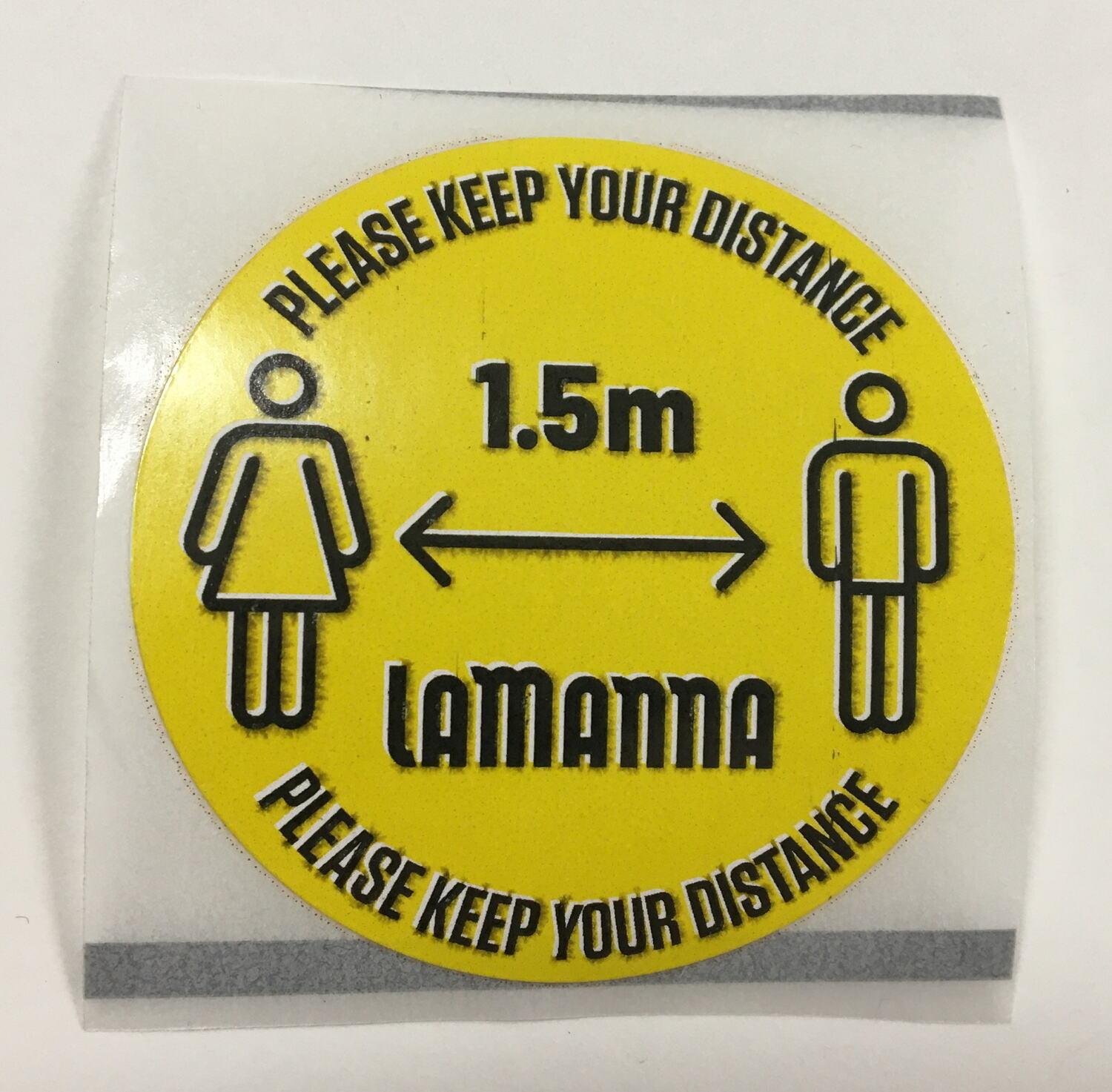 Sticker - "Please Keep Your Distance, 1.5m", LaManna Supermarket ...