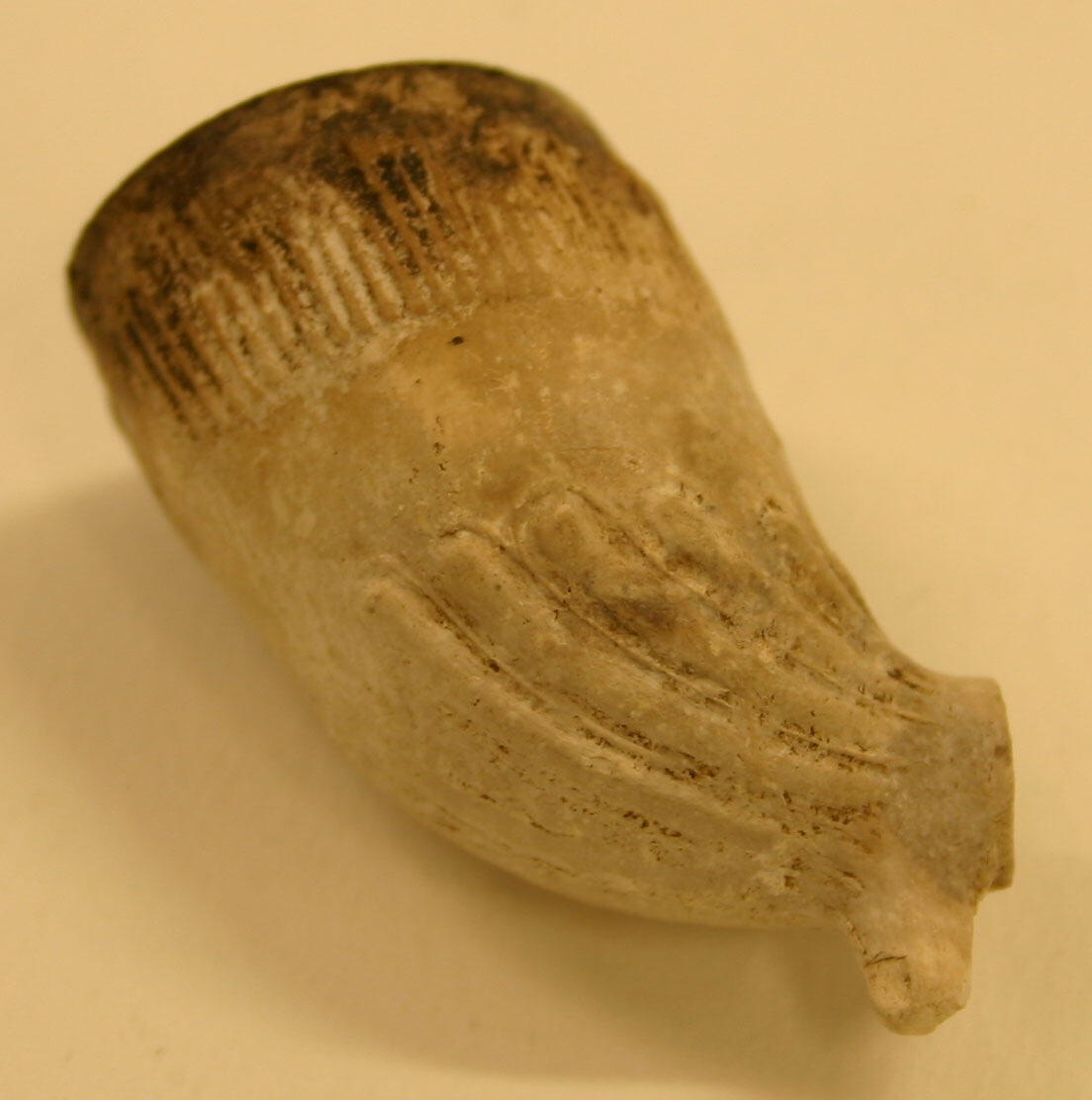 Pipe Smoking - Kaolin, Moulded, Petals Pattern (Fragment, Burnt)