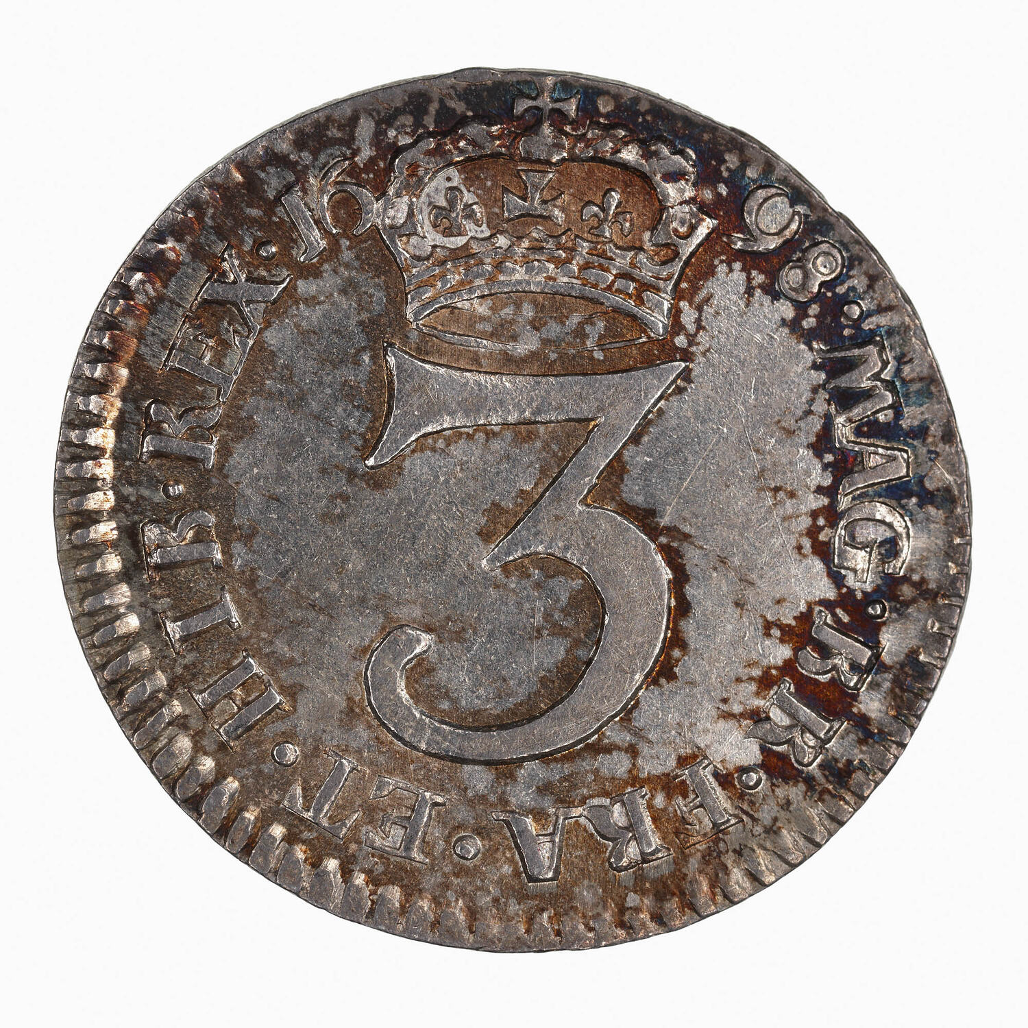 Coin - Threepence, William III, England, Great Britain, 1698