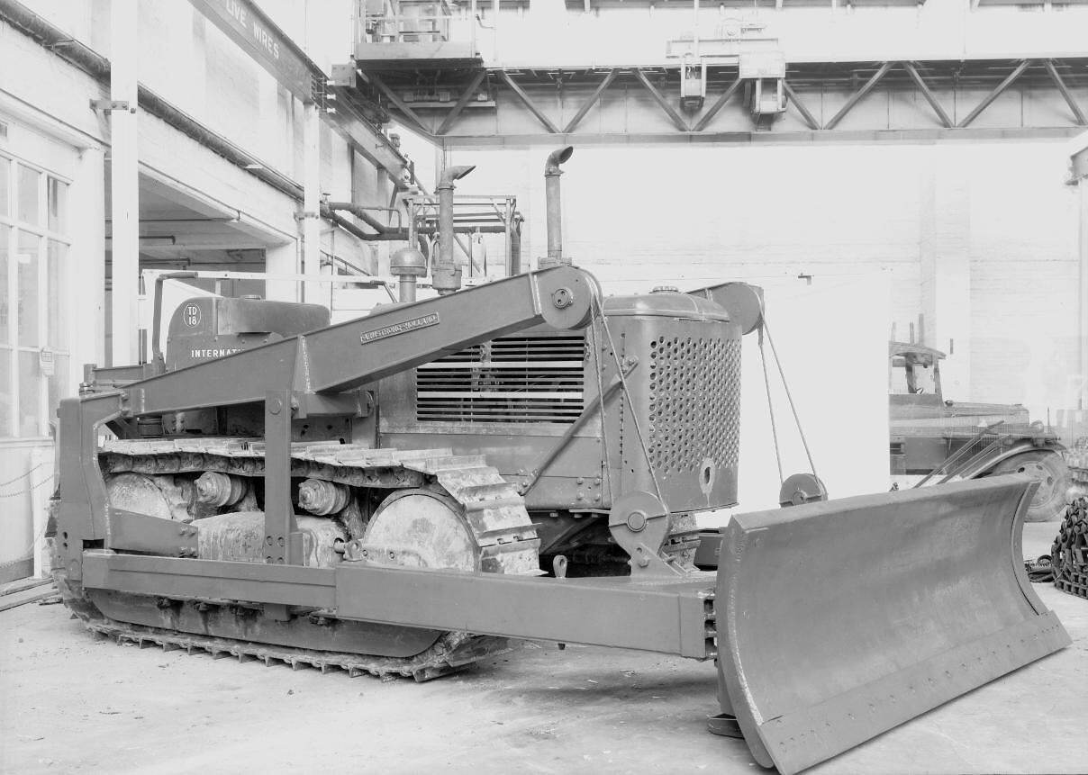 Negative - International Harvester, TD-18 Crawler Tractor With Winch ...