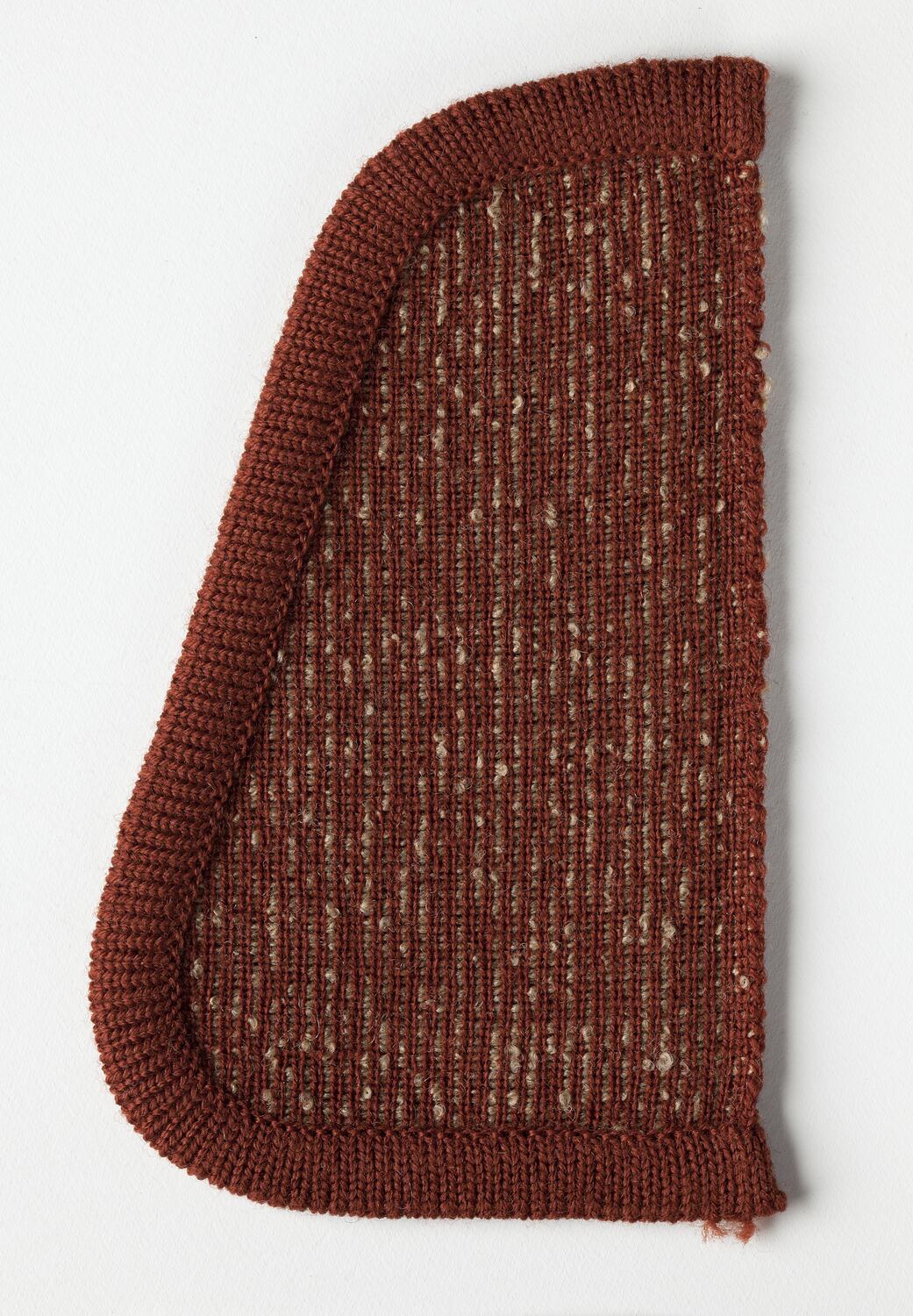 Knitting Sample - Edda Azzola, Brown Fleck With Brown Edging, circa 1960s