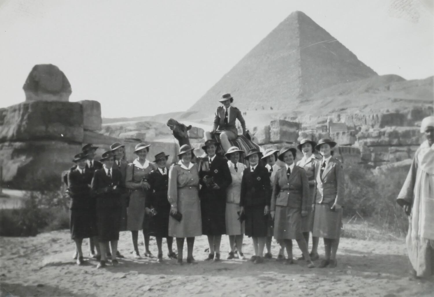 Photograph - Group Portrait at Pyramids, Giza, Egypt, World War II ...