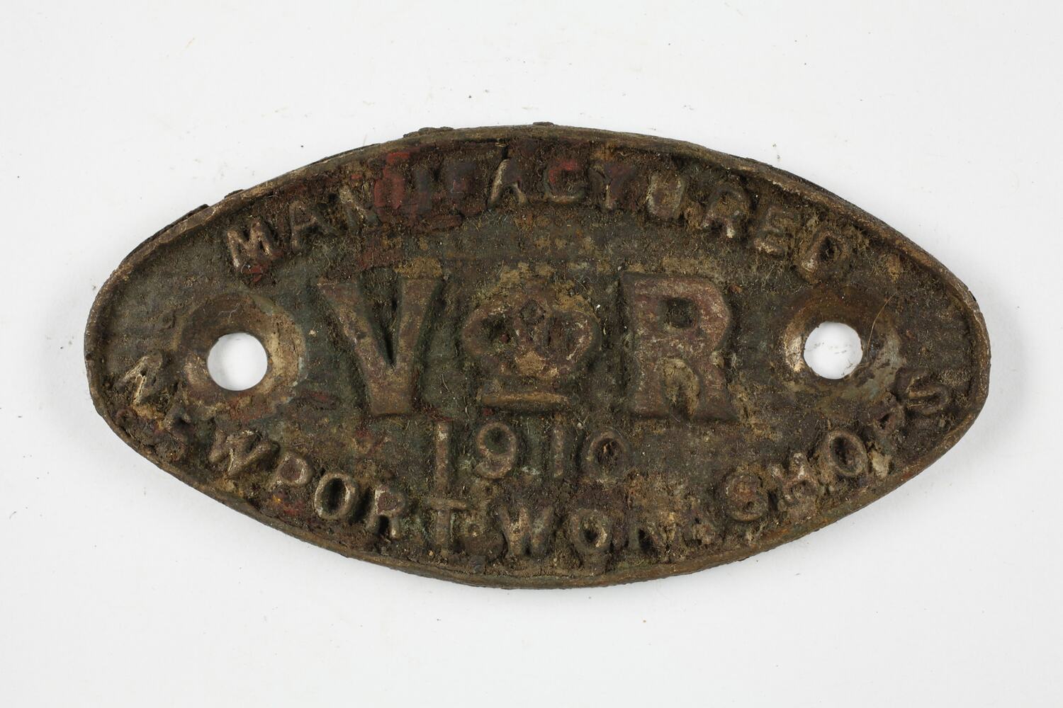 Rollingstock Builder's Plate - Victorian Railways, Newport Workshops, 1910