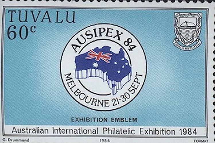 Stamp - Tuvalu, 60c, 'Exhibition Emblem', Ausipex 84, 1984