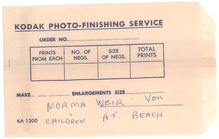 Envelope - Kodak Australasia Pty Ltd, 'Kodak Photo-Finishing Service ...