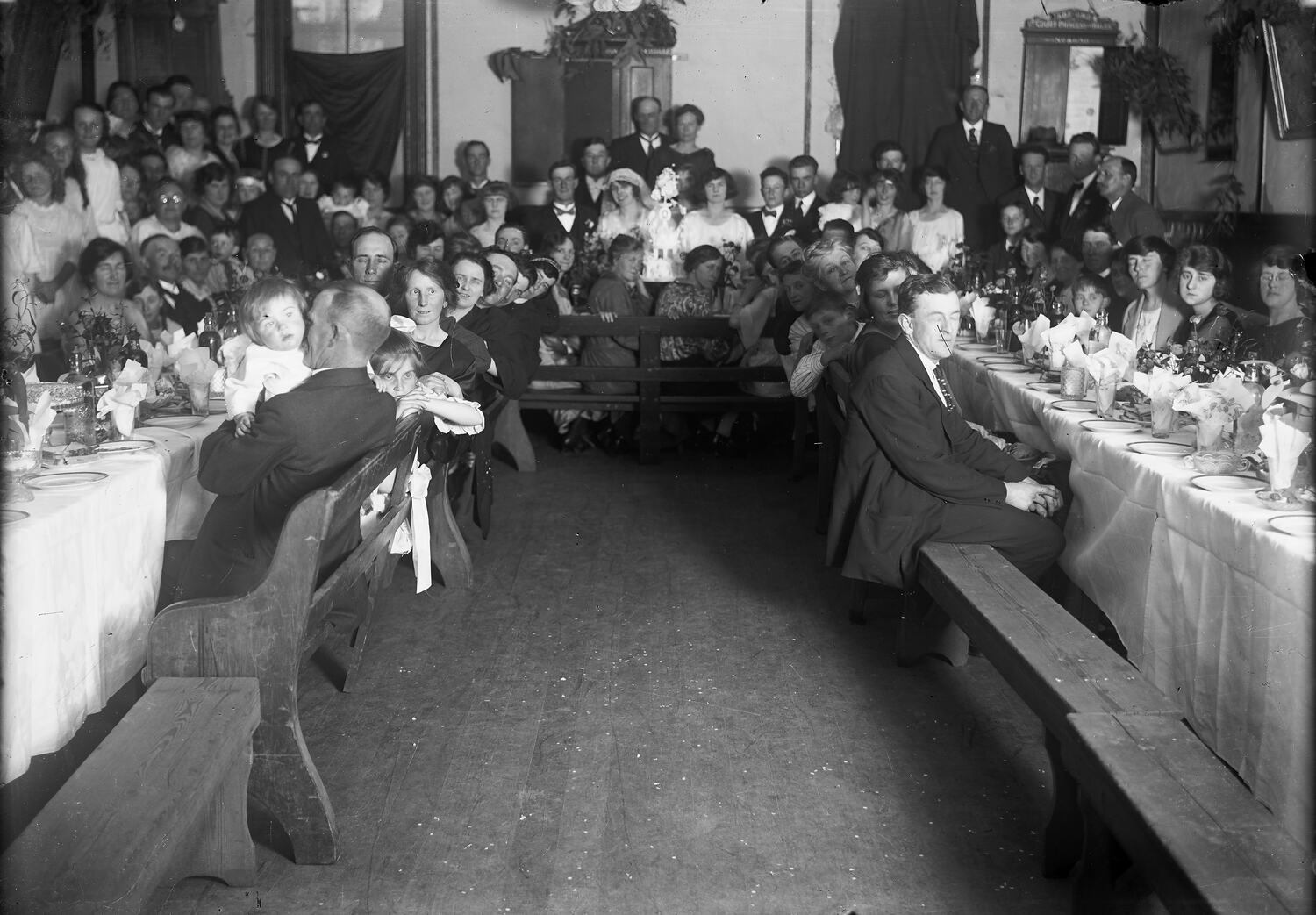 Glass Negative - Wedding Dinner, circa 1910s