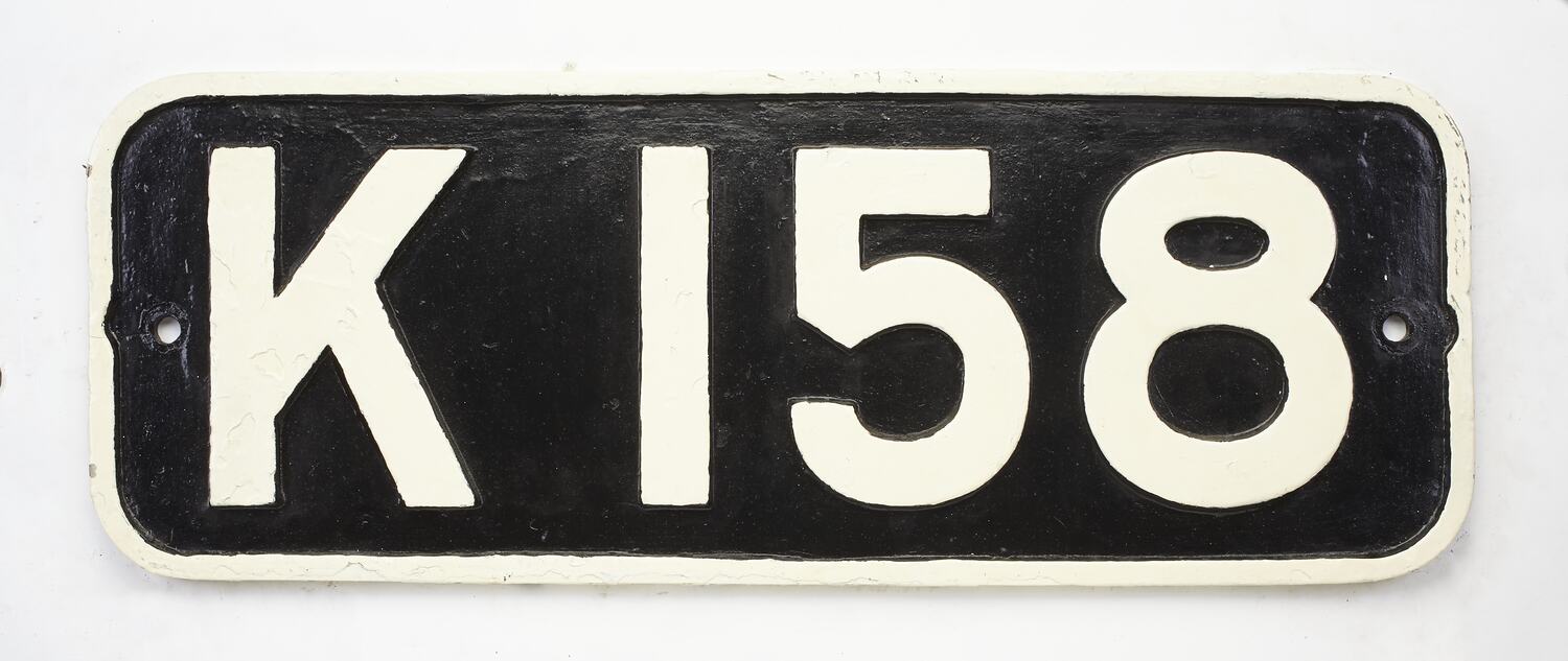 Locomotive Number Plate - Victorian Railways, K Class, 1922-1945