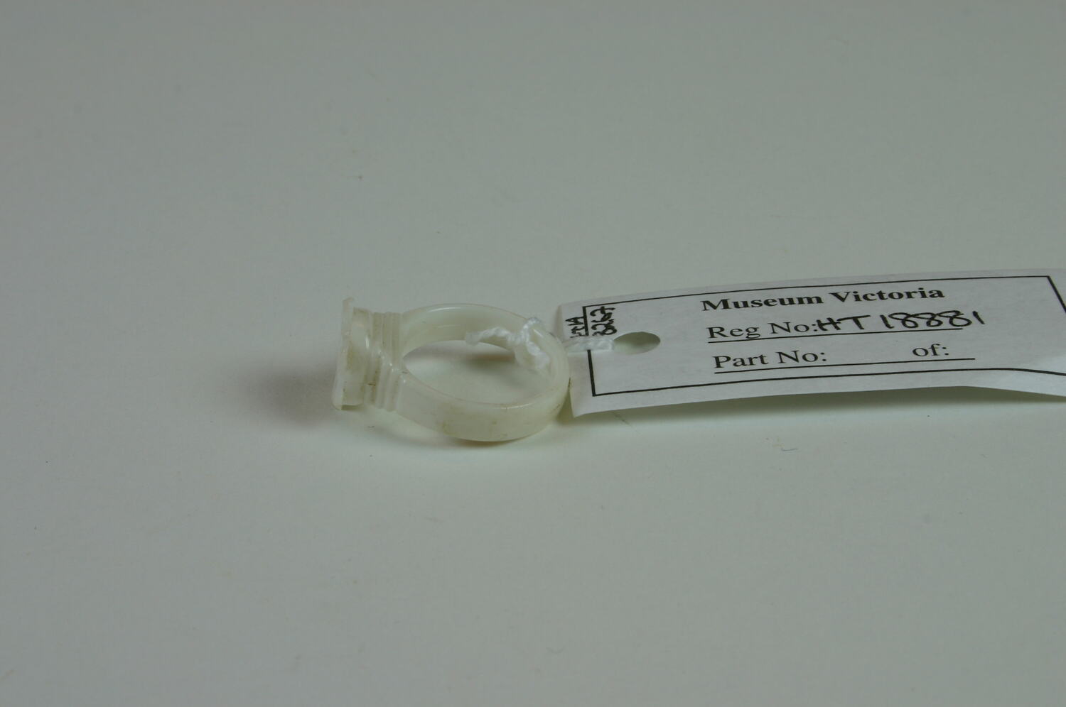 Ring - White Plastic, circa 1950s