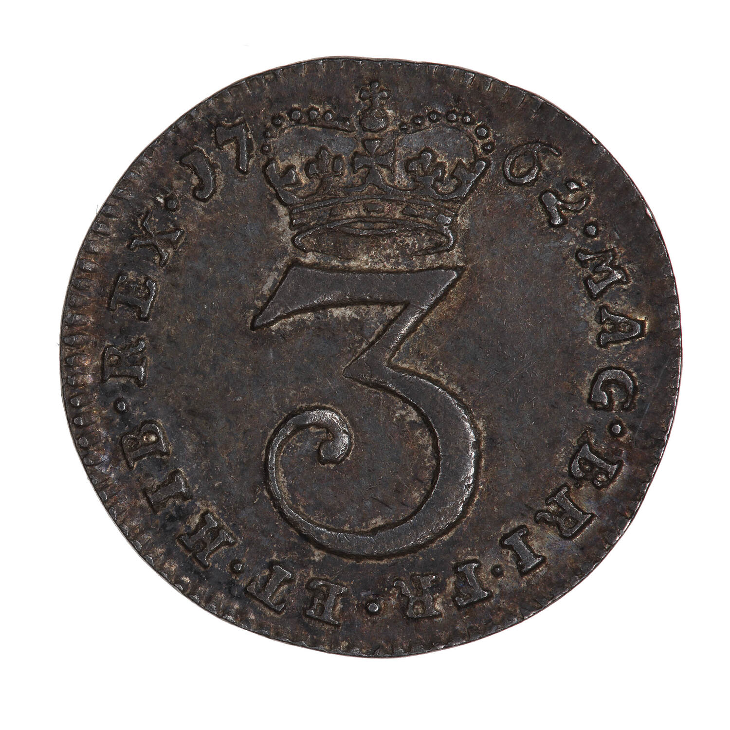 Coin - Threepence, George III, Great Britain, 1762