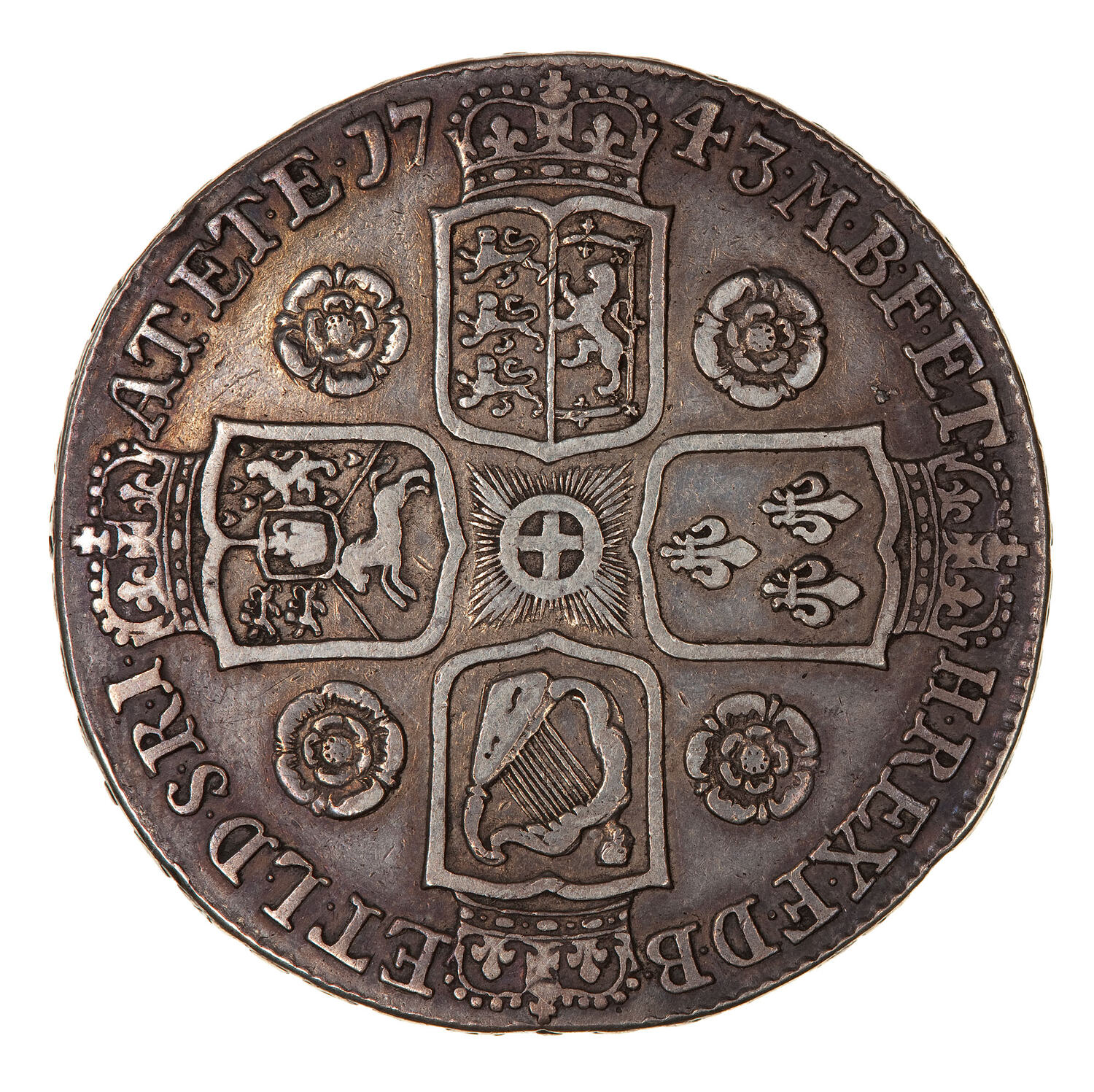 Coin - Crown, George II, Great Britain, 1743