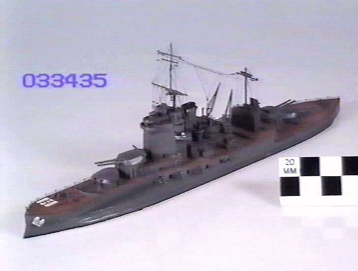 Naval Ship Model - Battleship, HMS Warspite, Model Built circa 1941