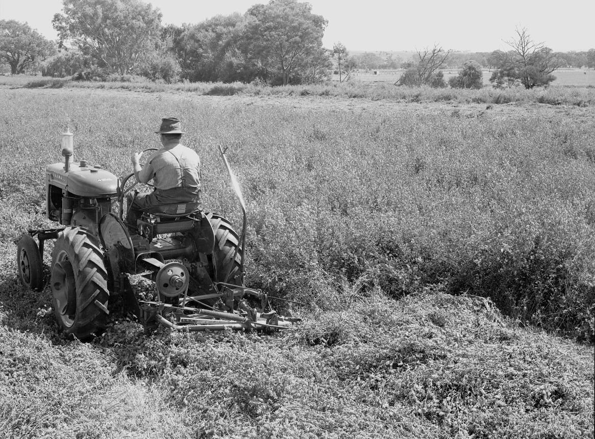 Negative - International Harvester, Farmall A Tractor & 16A Mower ...