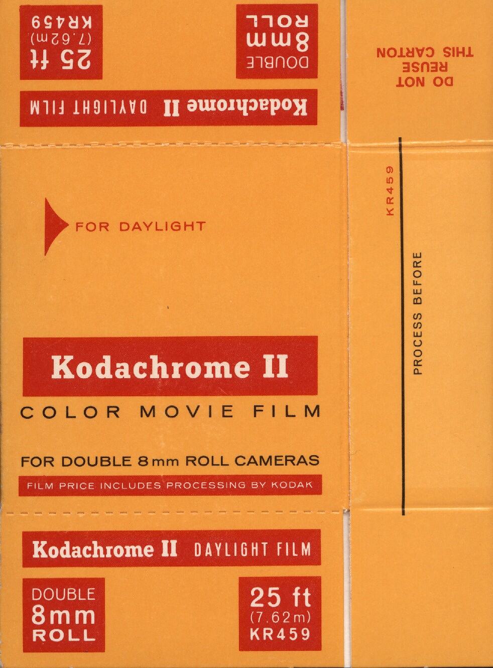 Box - Eastman Kodak, Kodachrome II Color Movie Film, Daylight, Double ...