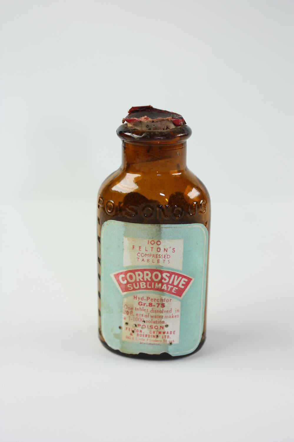 Bottle - Corrosive Sublimate, Felton, Grimwade & Duerdins, circa 1900