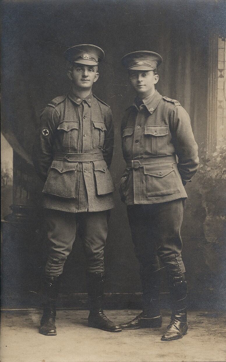 Photograph - Two Servicemen, World War I, England, 1914-1919