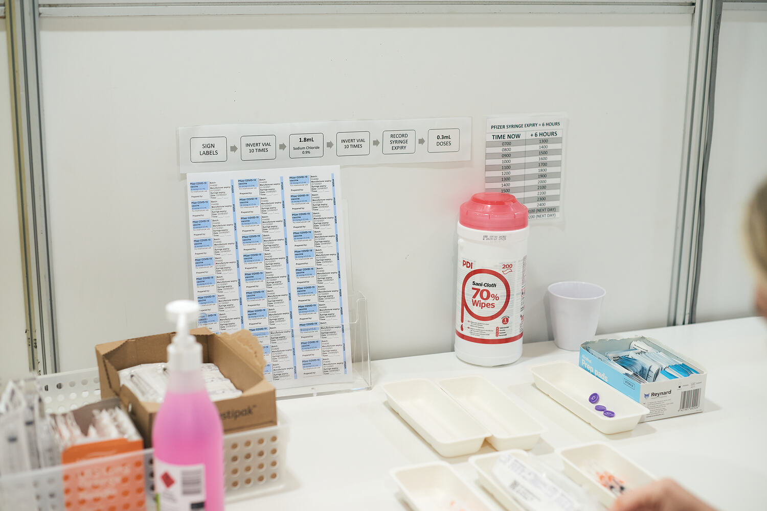 Digital Photograph - Pharmacy Workspace, St Vincent's Vaccination Hub ...