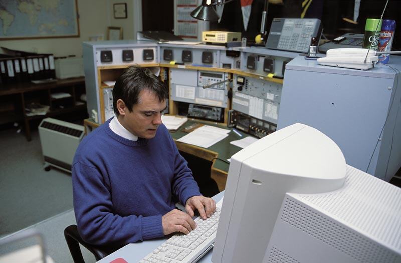 Slide - Operator's Room, Melbourne Coastal Radio Station, Cape Schanck ...