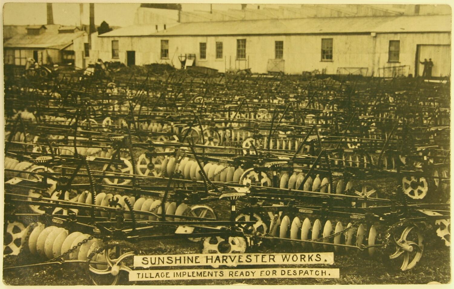 Postcard - 'Sunshine Harvester Works, Tillage Implements Ready for ...