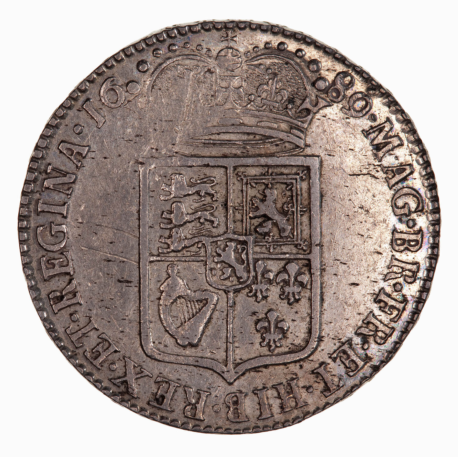 Coin - Halfcrown, William & Mary, Great Britain, 1689