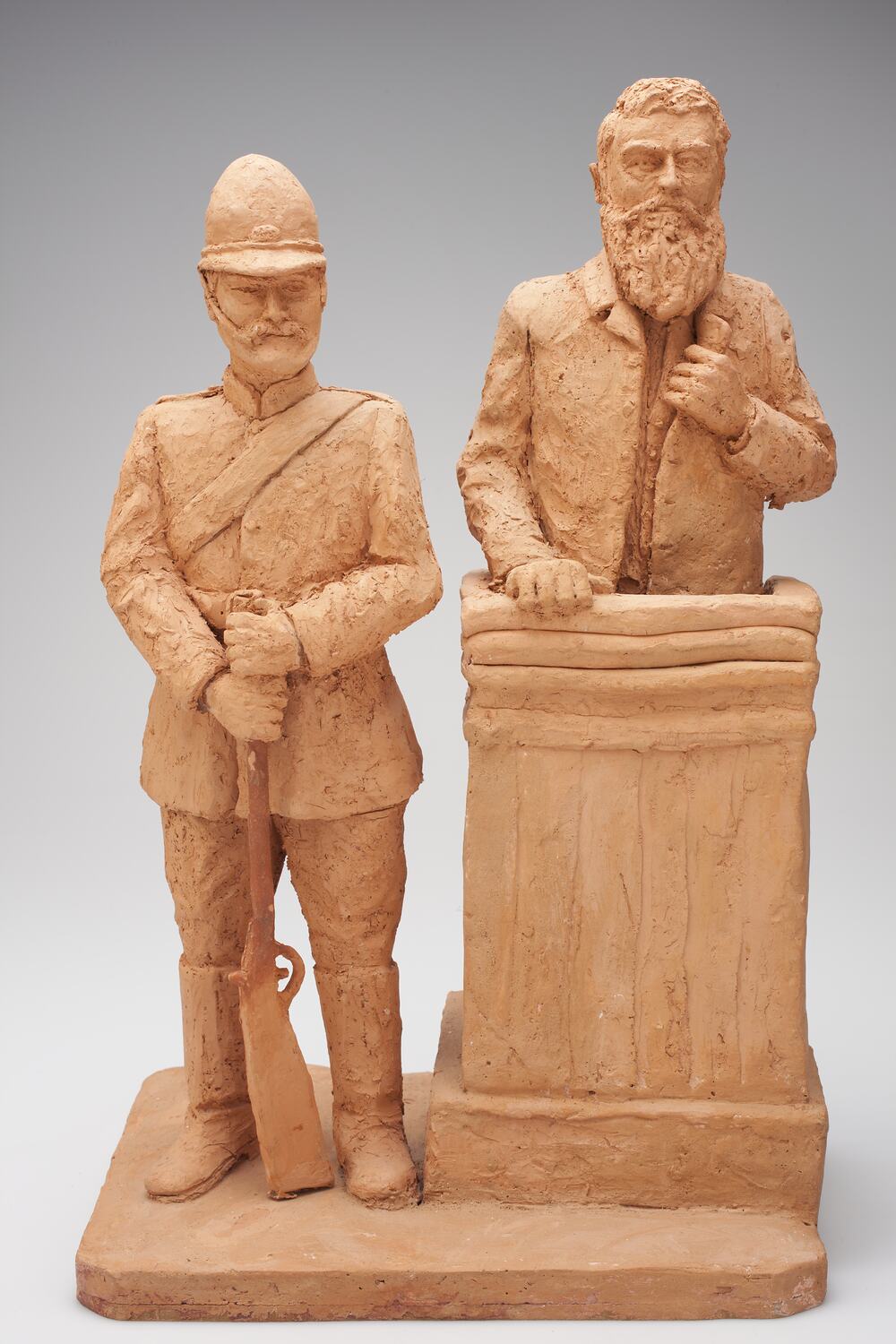 Sculpture - 'Ned Kelly in the Dock', Mr. Leon Wolowski, Clay, circa 1984