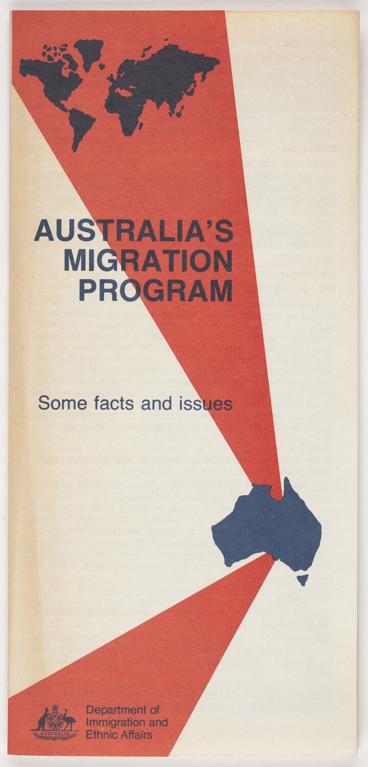 Leaflet - 'Australia's Migration Policy', Department of Immigration ...