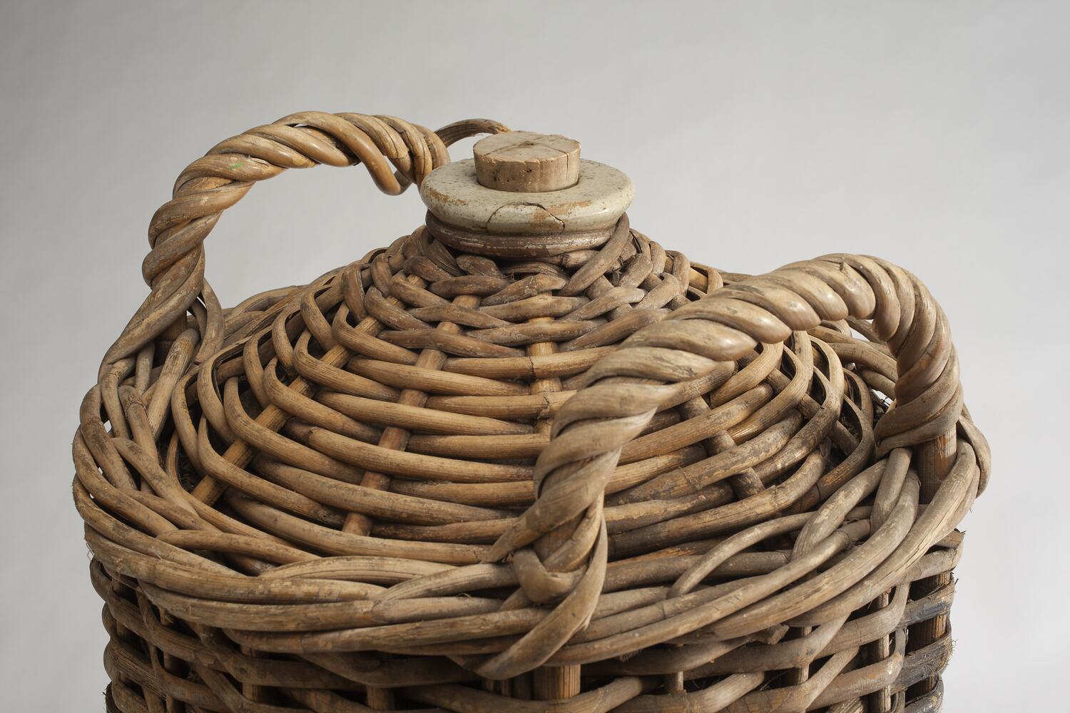 Demijohn - Wicker & Earthenware, circa 1900