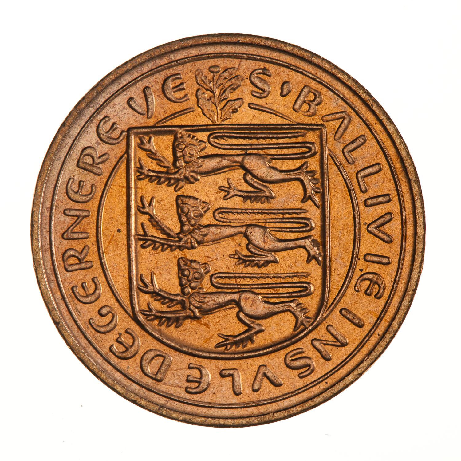 Coin - 1 New Penny, Guernsey, Channel Islands, 1971