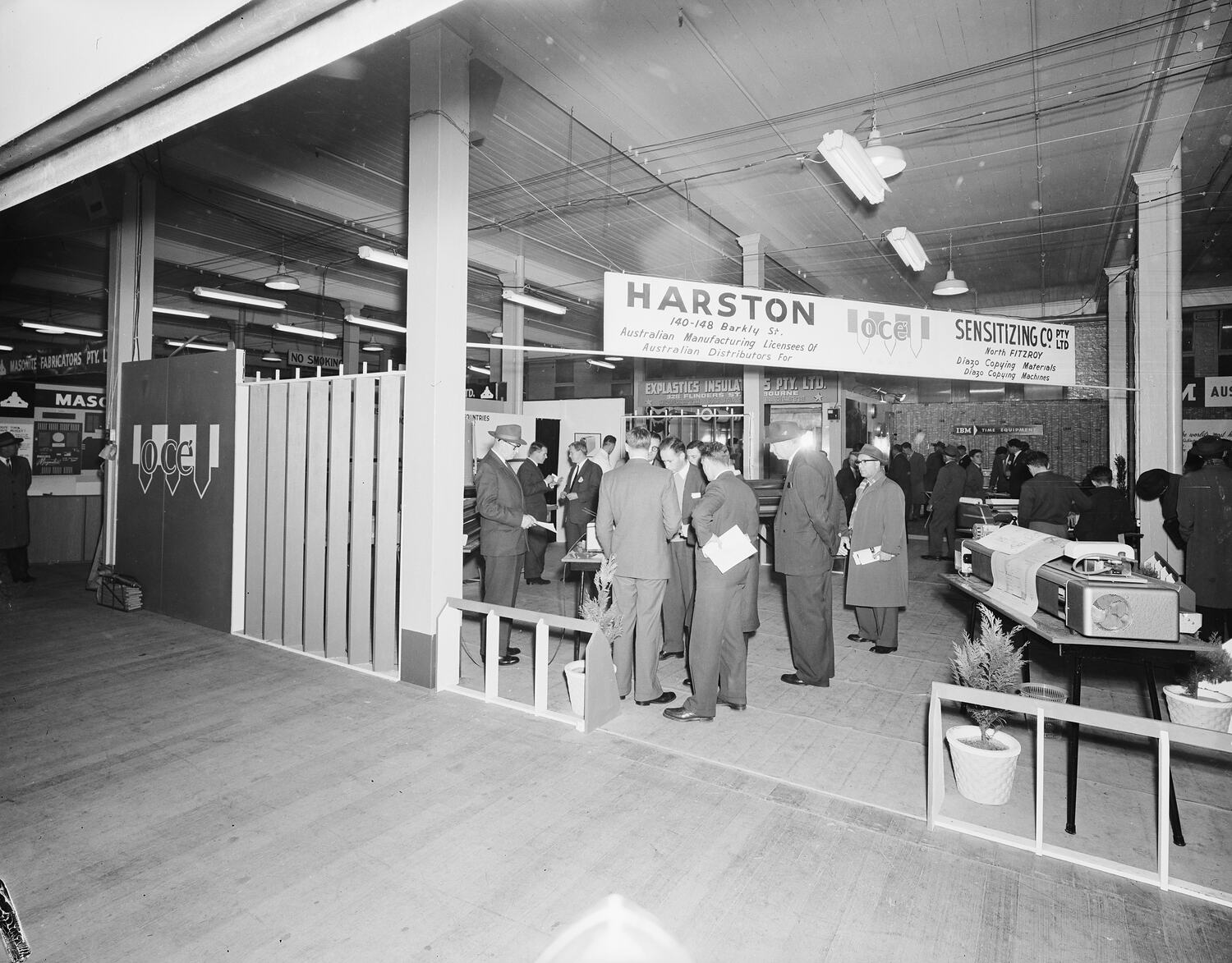 Negative - Harston Sensitizing Co, Exhibition Stand, Melbourne, 12 Aug 1959