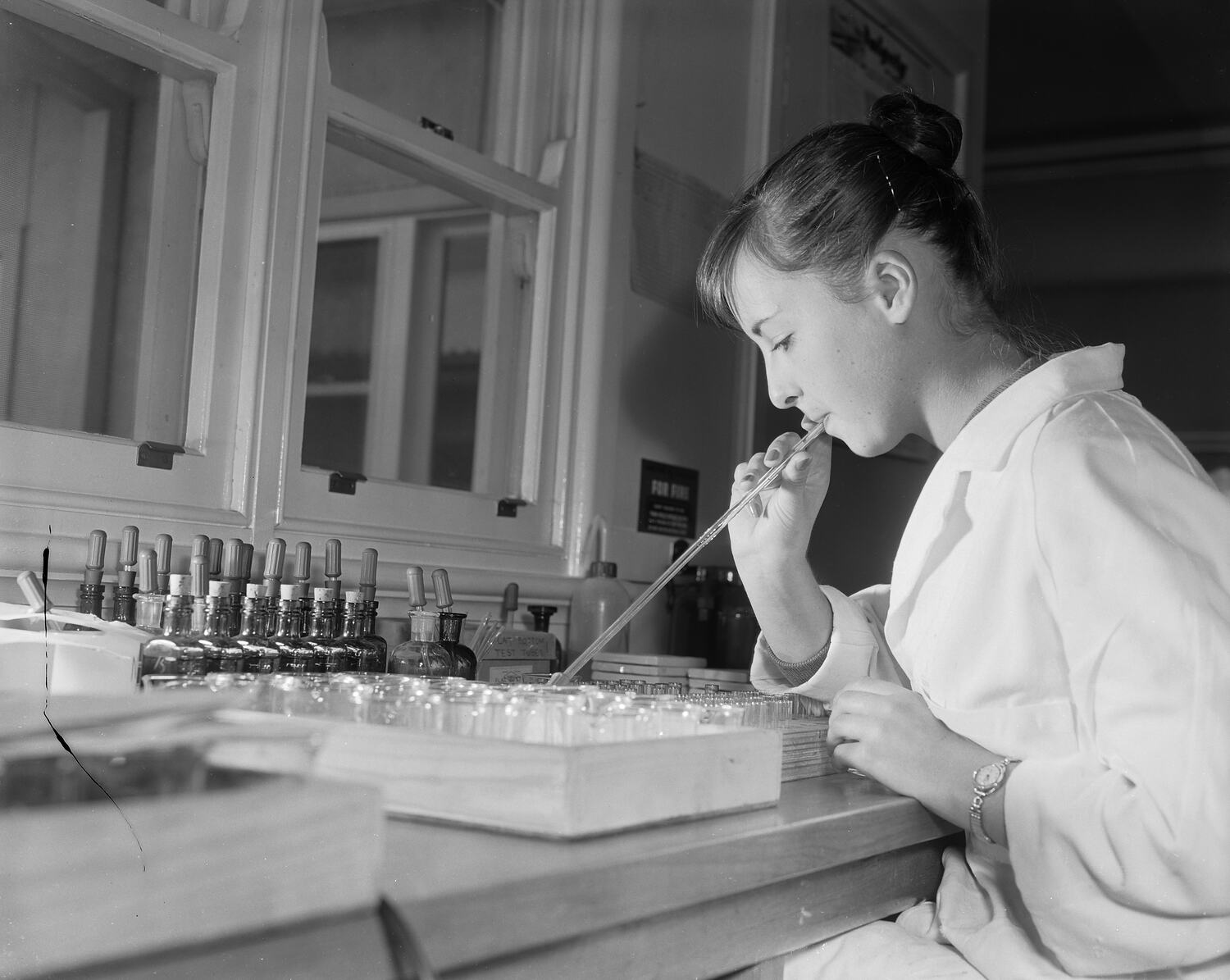 Negative - Scientist in a Laboratory, Victoria, 12 Feb 1960