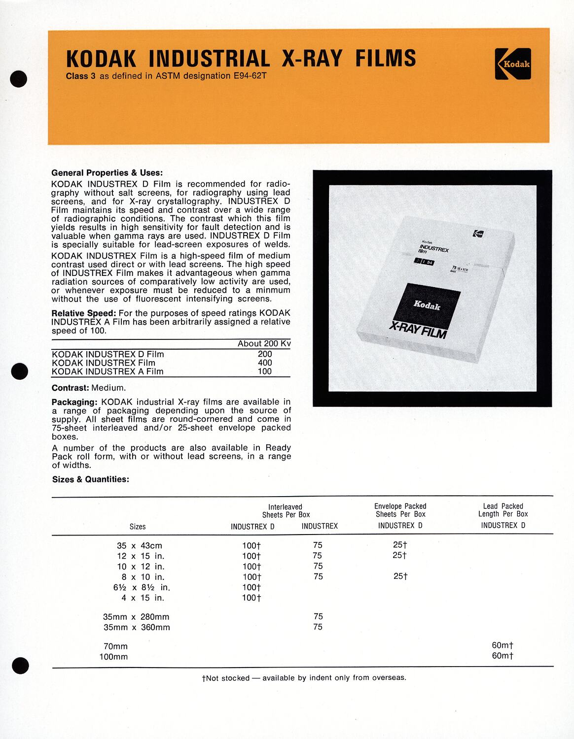 Publicity Flyer - Kodak (Australasia) Pty Ltd, 'Kodak Industrial X-Ray ...