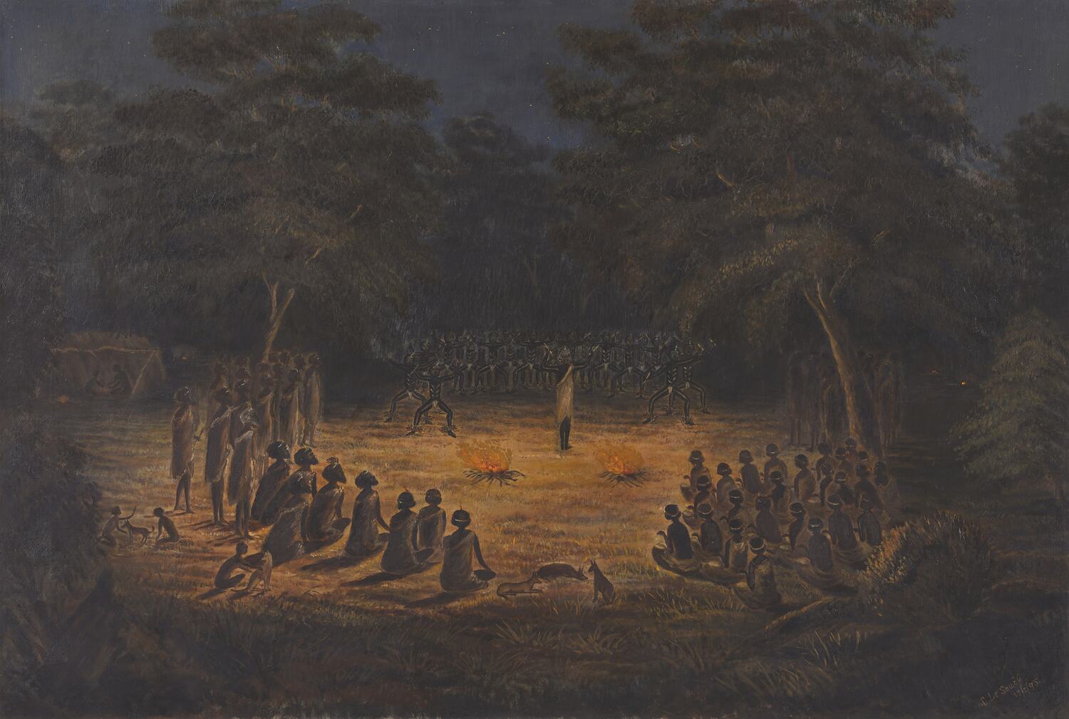 Painting. Goulburn River, Northeast, Victoria, Australia. 1895