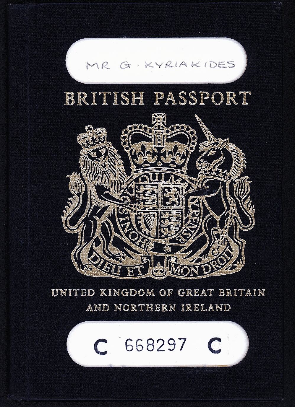 Passport - British, George Kyriakides, Canberra, Australia, 25 May 1983