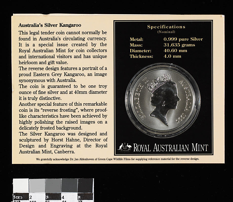 Specimen Coin - 1 Dollar, Silver Kangaroo Dollar, Australia, 1995