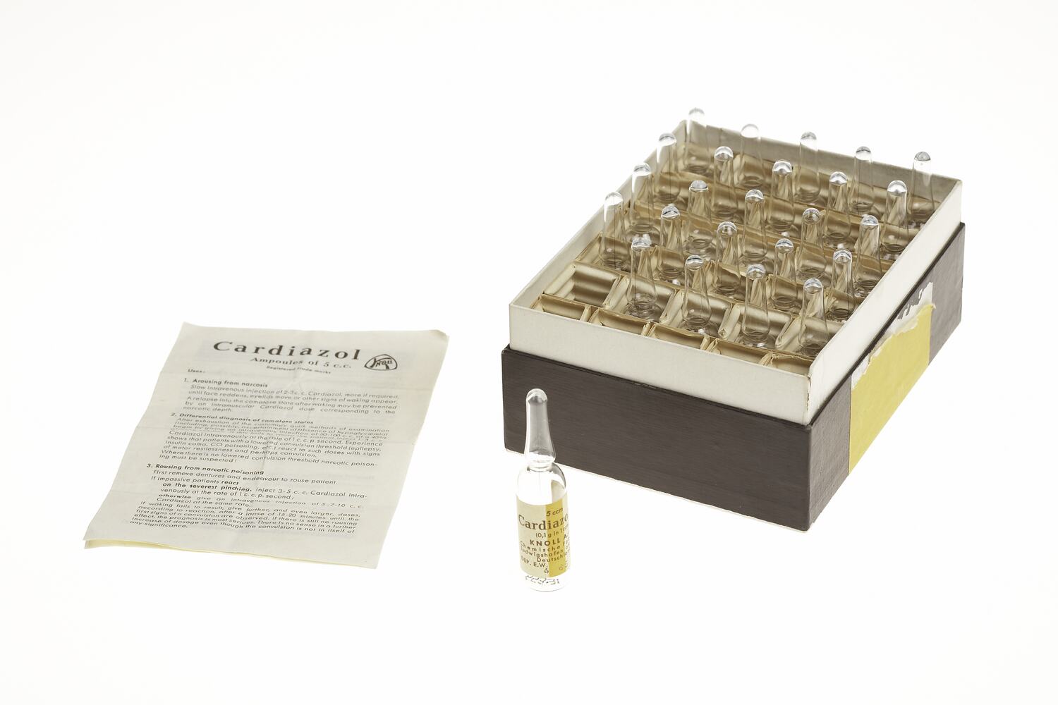 Drug - Cardiazol (Pentylenetetrazol), Knoll A.G. Chemical Works, circa 1950