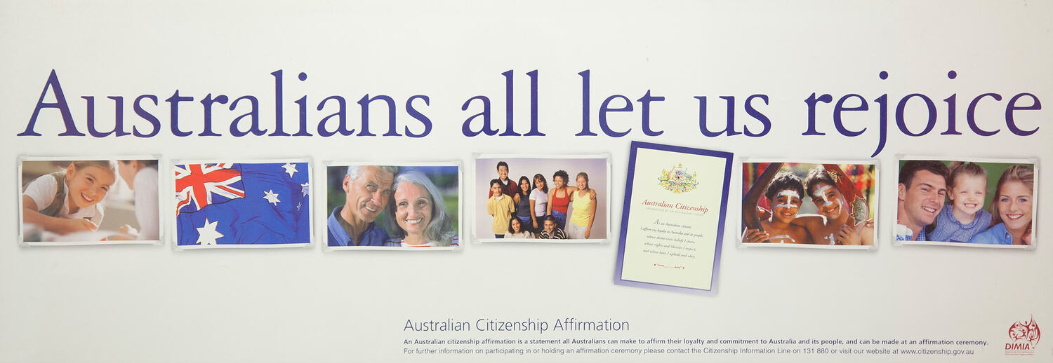 Poster - Australians All, Department of Immigration, circa 2002