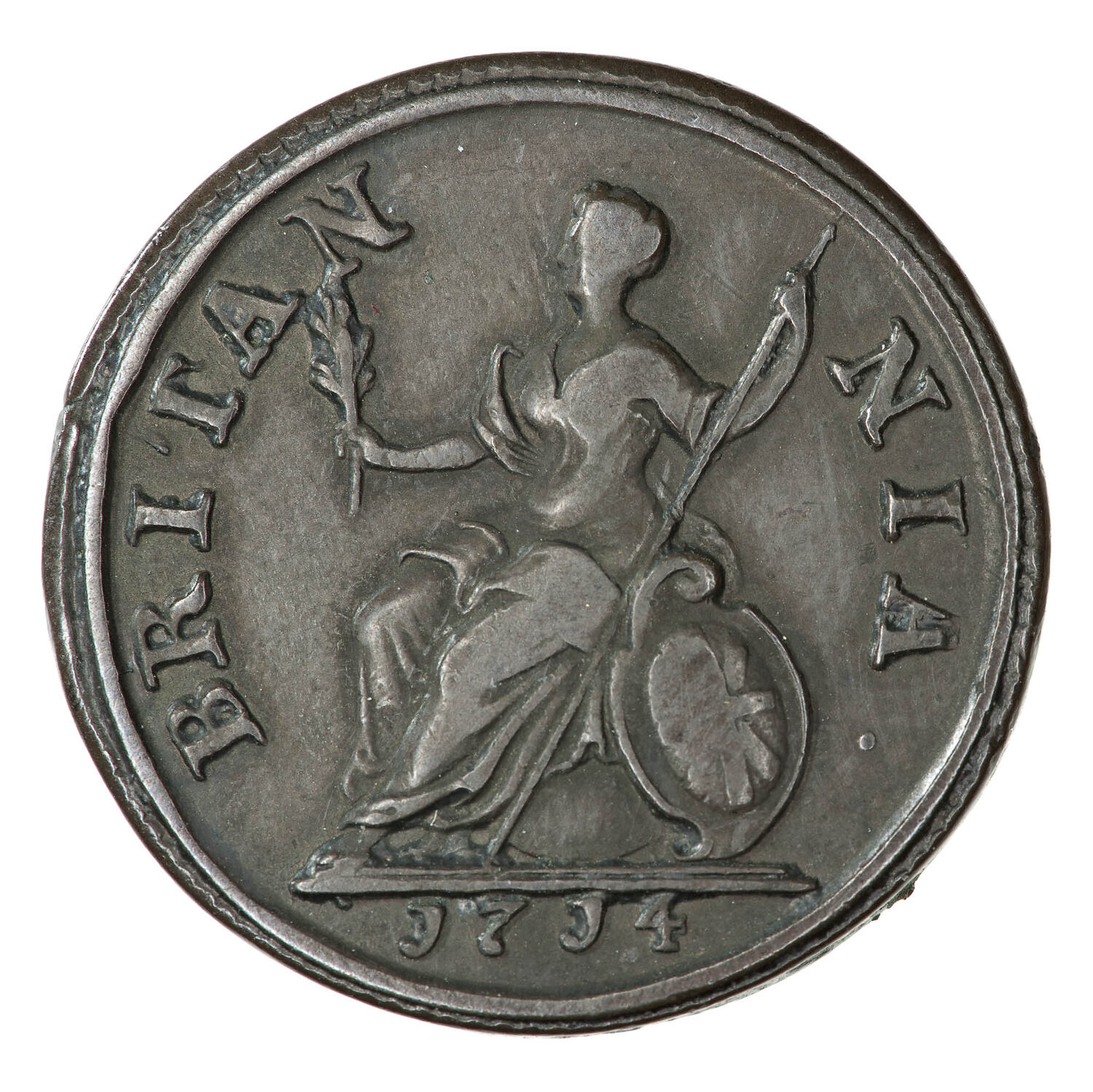 Coin - Farthing, Queen Anne, England, Great Britain, 1714