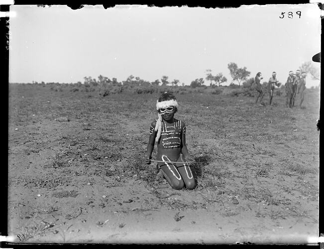 Glass plate. Arrernte. Charlotte Waters, Central Australia, Northern ...