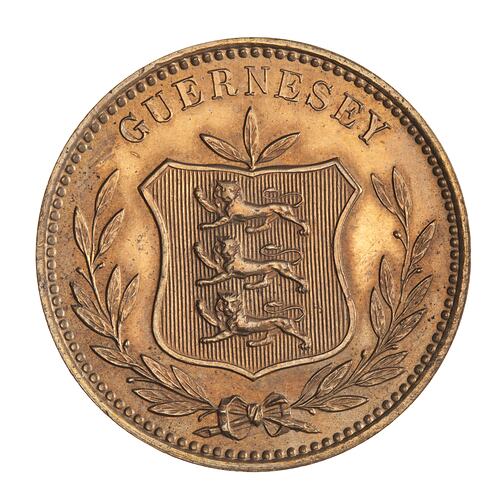 Coin - 8 Doubles, Guernsey, Channel Islands, 1889
