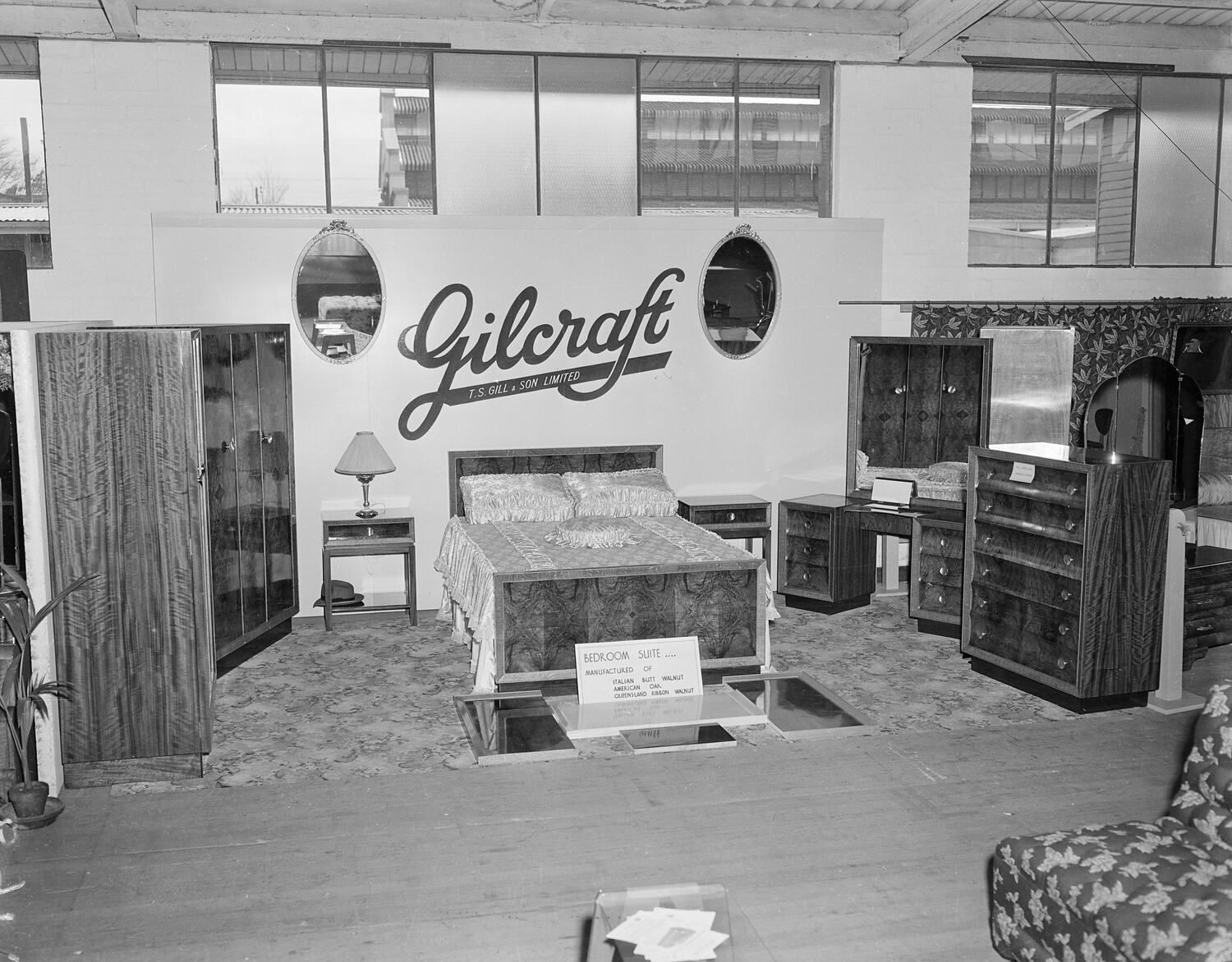 Negative - Gilcraft Furniture Display, Melbourne, Victoria, 1950-1960