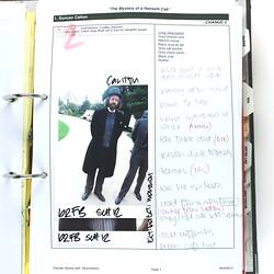 Continuity Folder - `The Mystery of A Hansom Cab', Burberry ...