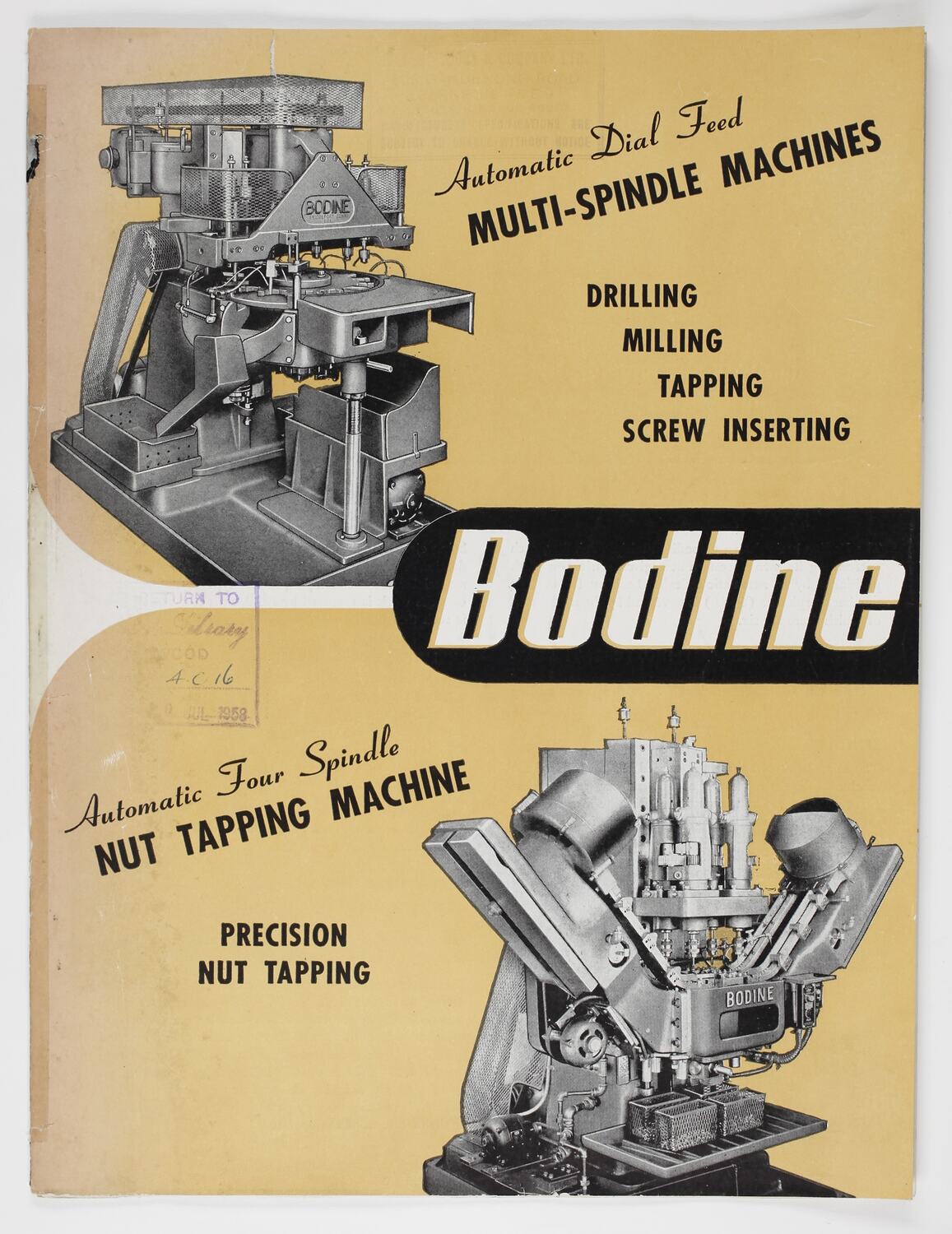 Product Catalogue - The Bodine Corporation, Metal Working Machinery ...