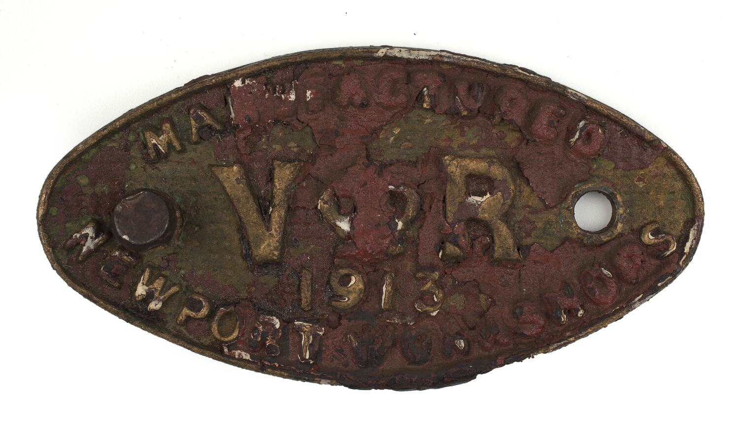 Rollingstock Builders Plate - Victorian Railways, Newport Workshops, 1913