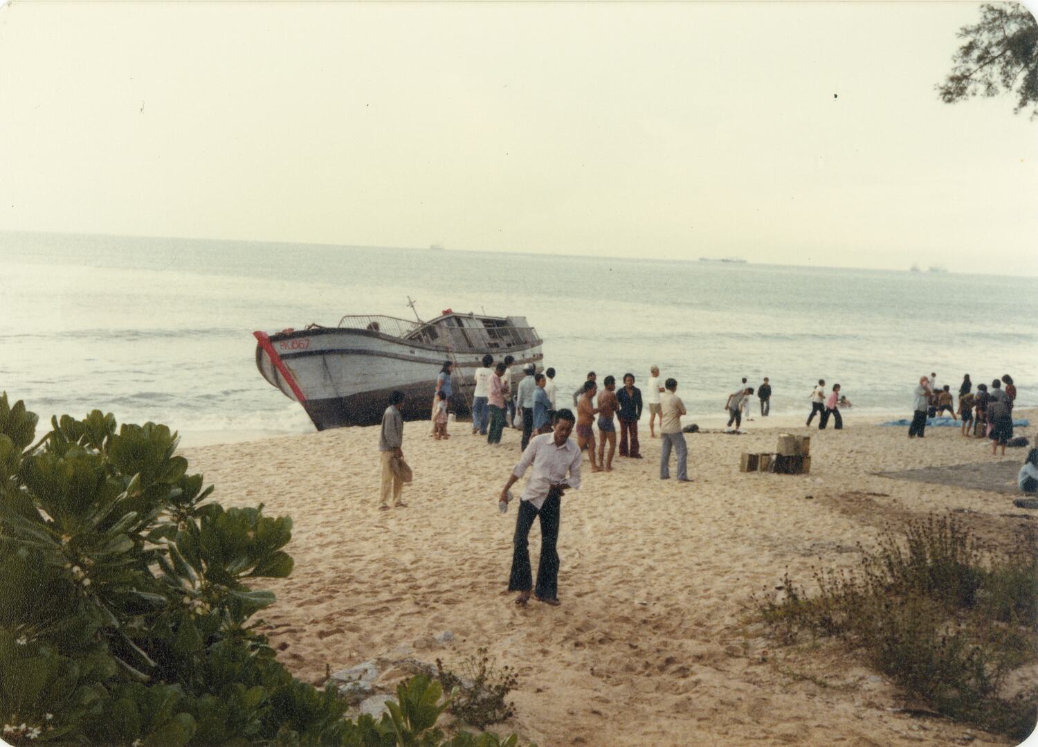 Photograph - Refugees Disembarked, Kuantan, Malaysia, Dec 1978
