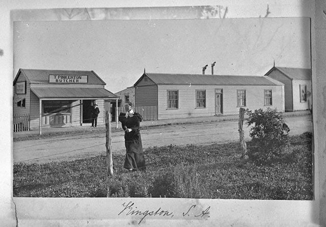 Photograph - 'Kingston, SA', Street Scene with T. Pinkerton, Butcher's ...