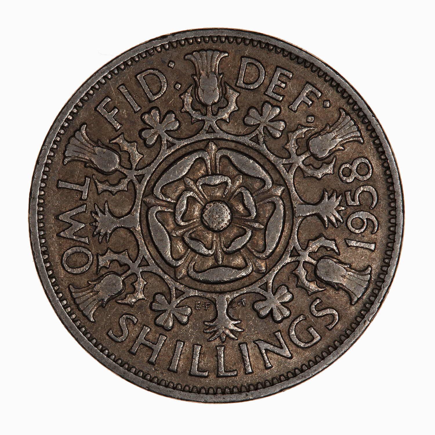 Coin - Florin (2 Shillings), Elizabeth II, Great Britain, 1957