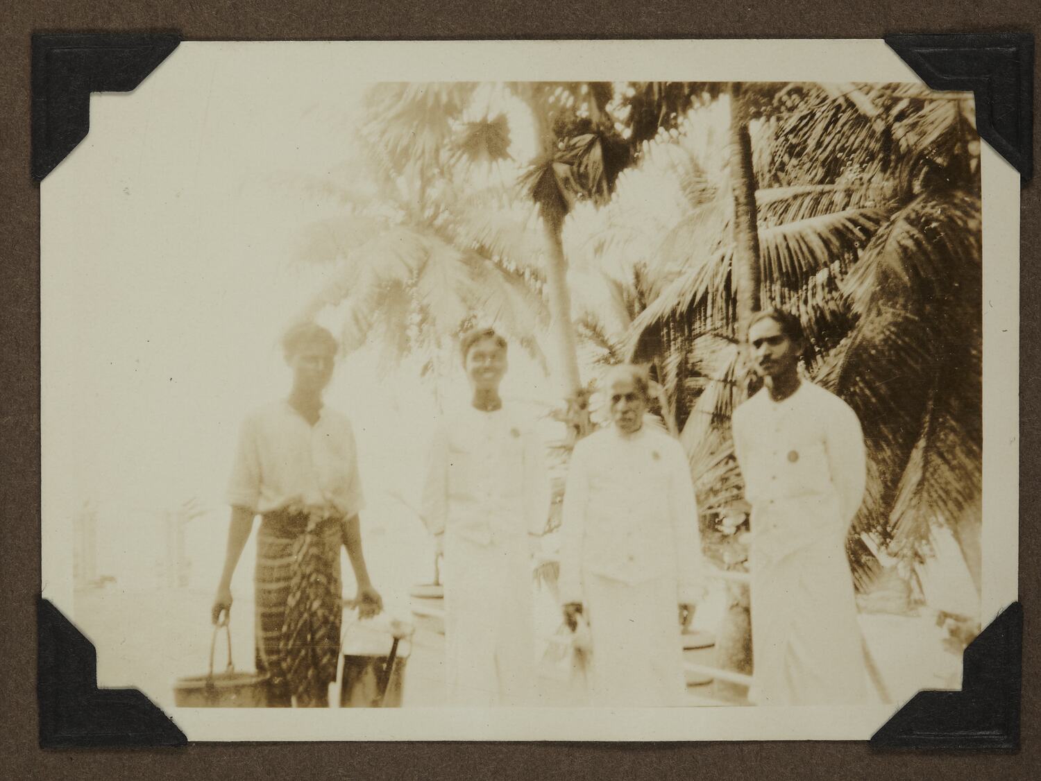 Photograph - Portrait of Four Unknown Men, Ceylon, 1928
